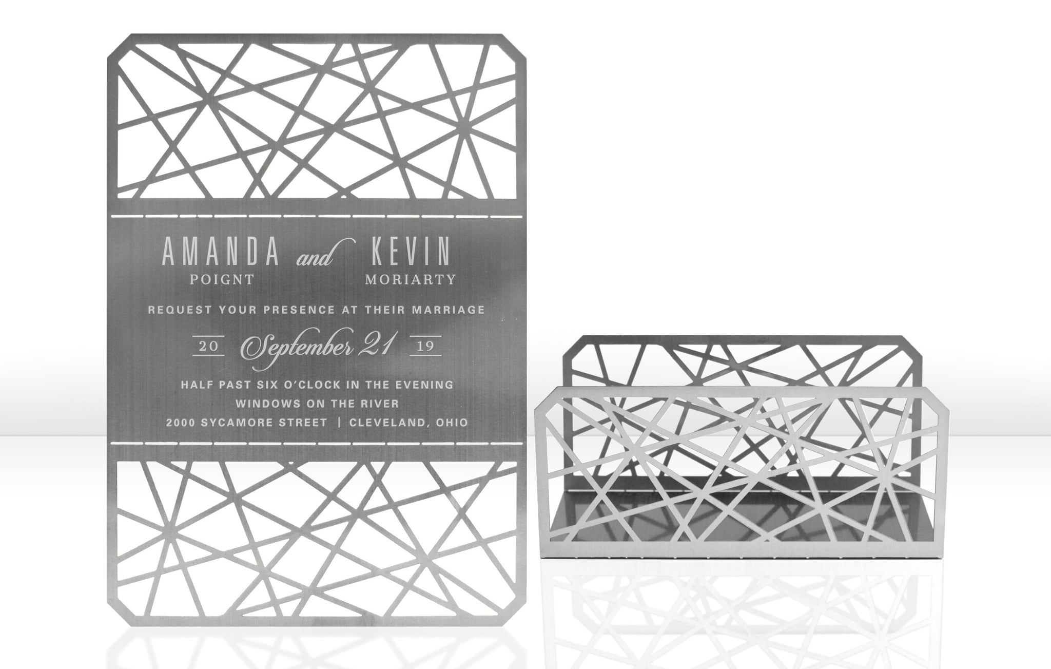 Geometric Metal Invitation